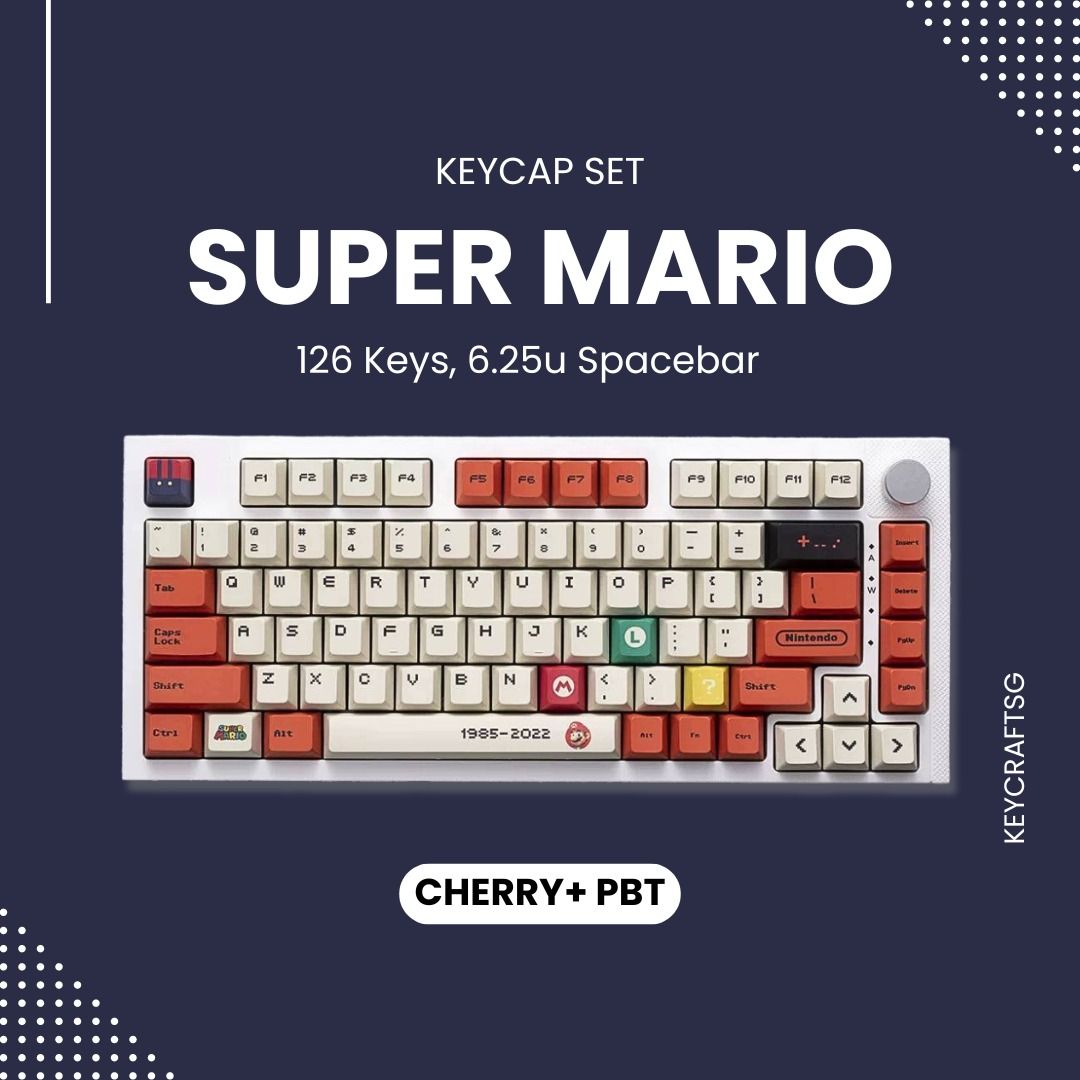 Super Mario Retro Arcade Keycaps Cherry Profile PBT Double-shot for ...