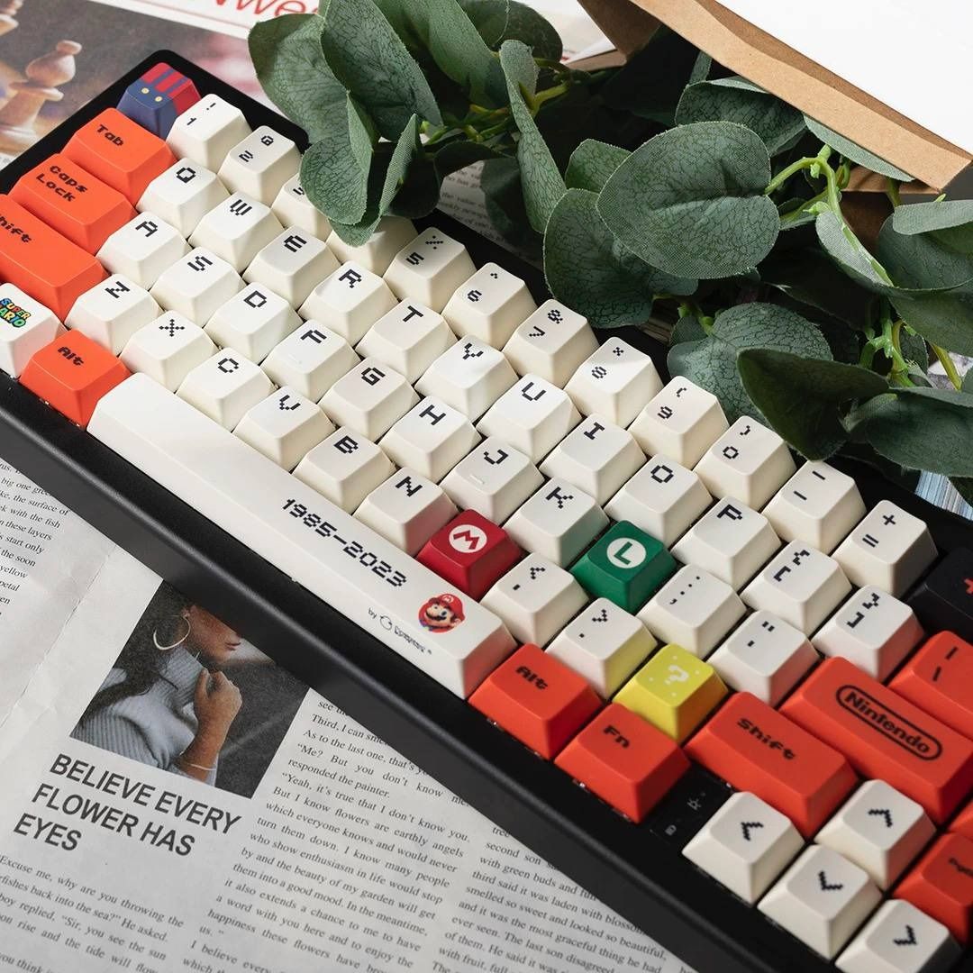 Super Mario Retro Arcade Keycaps Cherry Profile PBT Double-shot for ...