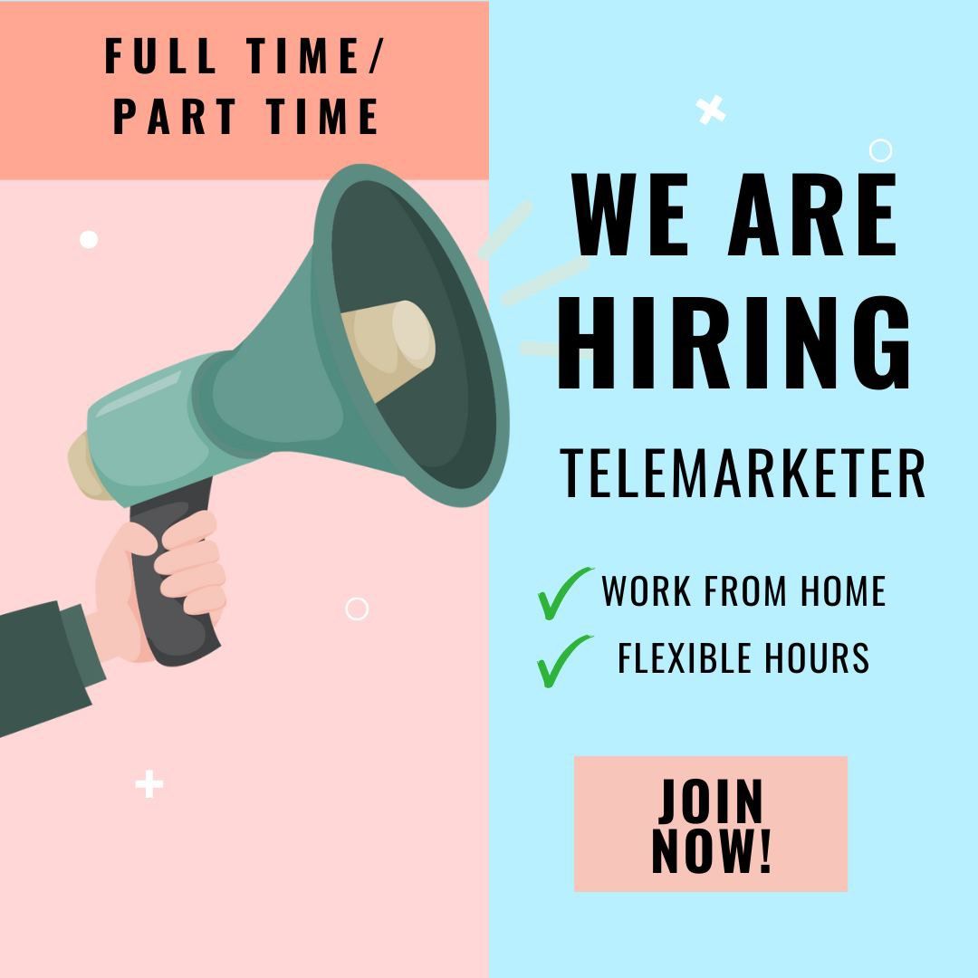 Telemarketer - Full/Part Time, Work from home, Jobs, Admin & Finance on ...