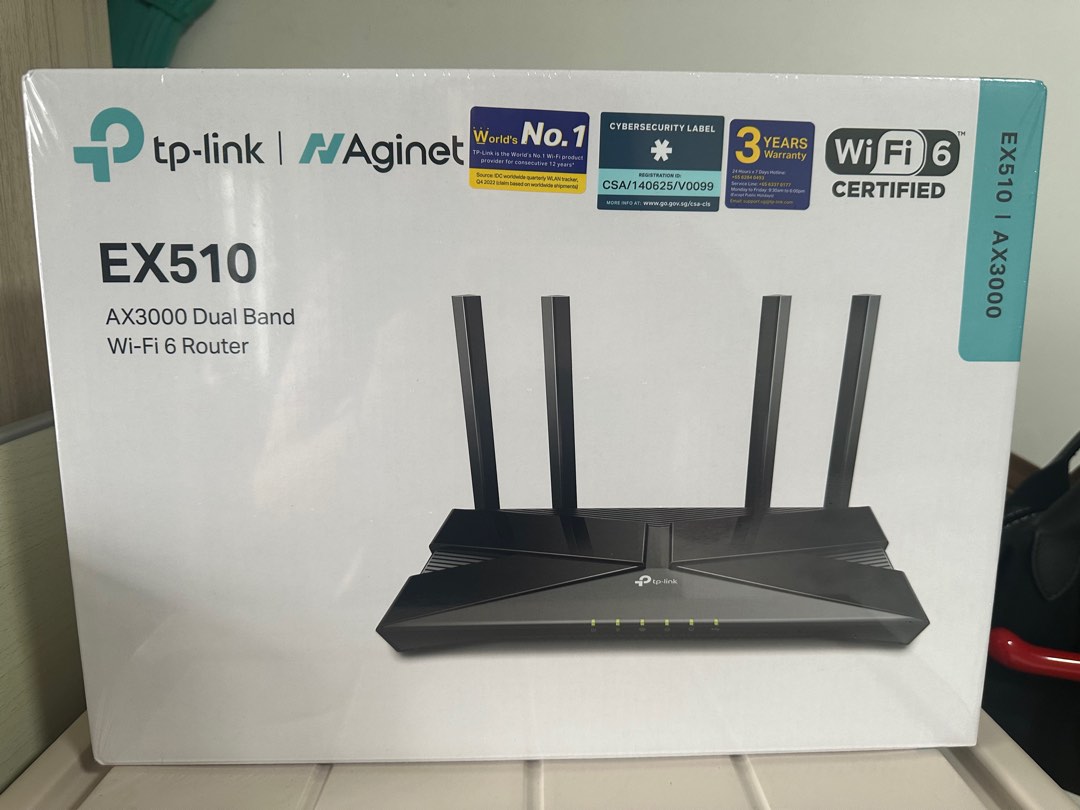 TP-Link EX510 AX3000 Dual-Band Gigabit Wi-Fi 6 Router, Computers & Tech ...