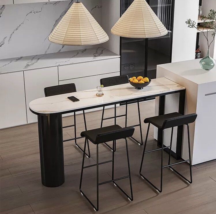 VERONA Modern Sintered Stone Bar Table, Furniture & Home Living ...