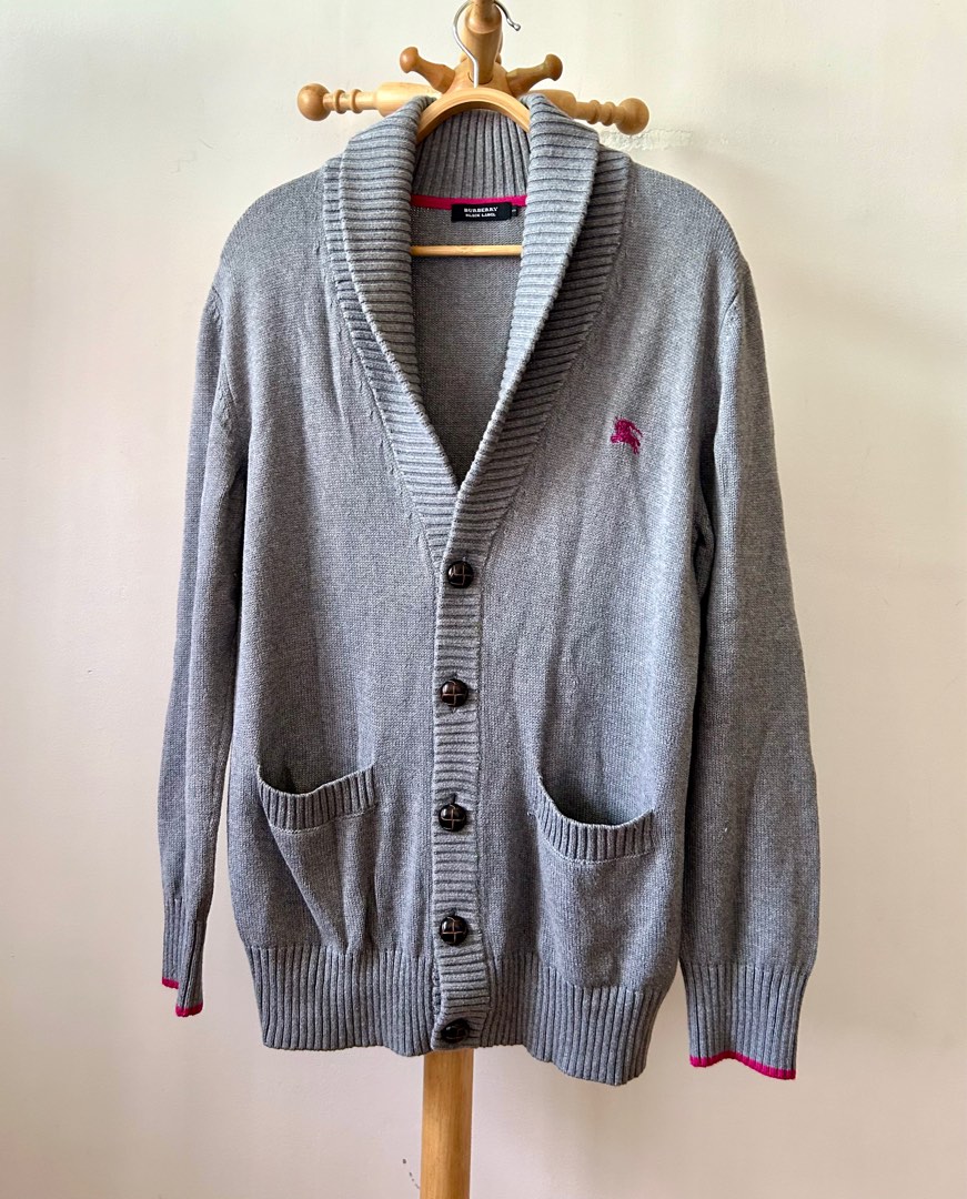 Vintage Burberry Black Label shawl collar cardigan, Women's Fashion, Coats, Jackets and ...