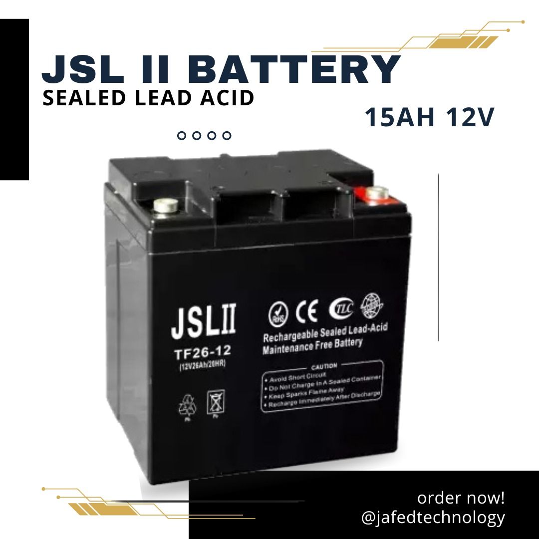 26AH 12V JSL II Maintenance Free Rechargeable Solar UPS Valve Regulated ...