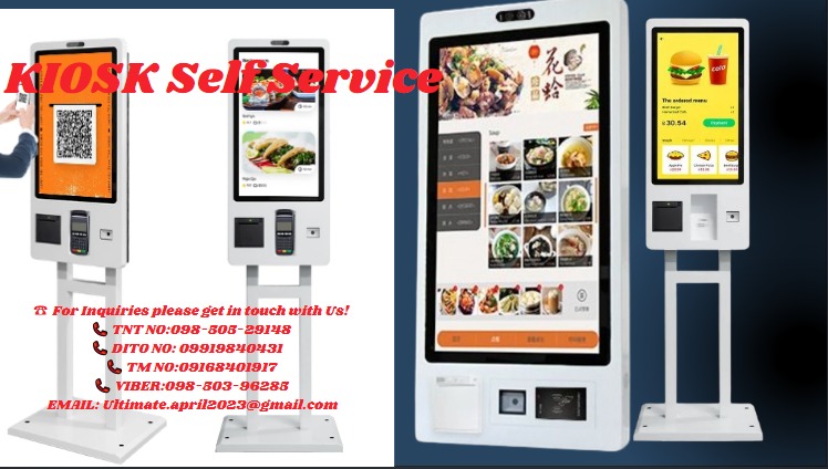 32 Inch Wall Mount Touch Screen Fast Food Ordering KIOSK Self Service ...