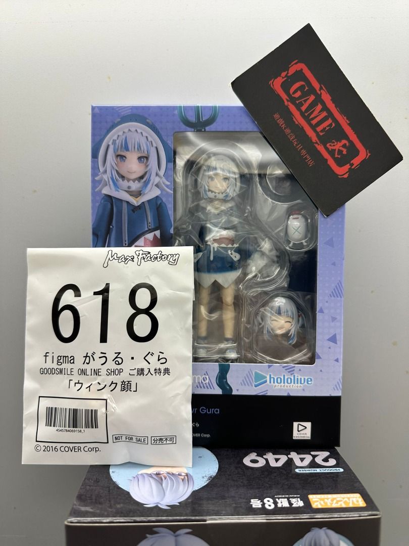 全新 日版 特典版 Max Factory FREEing figma 618 Gawr Gura hololive production ...