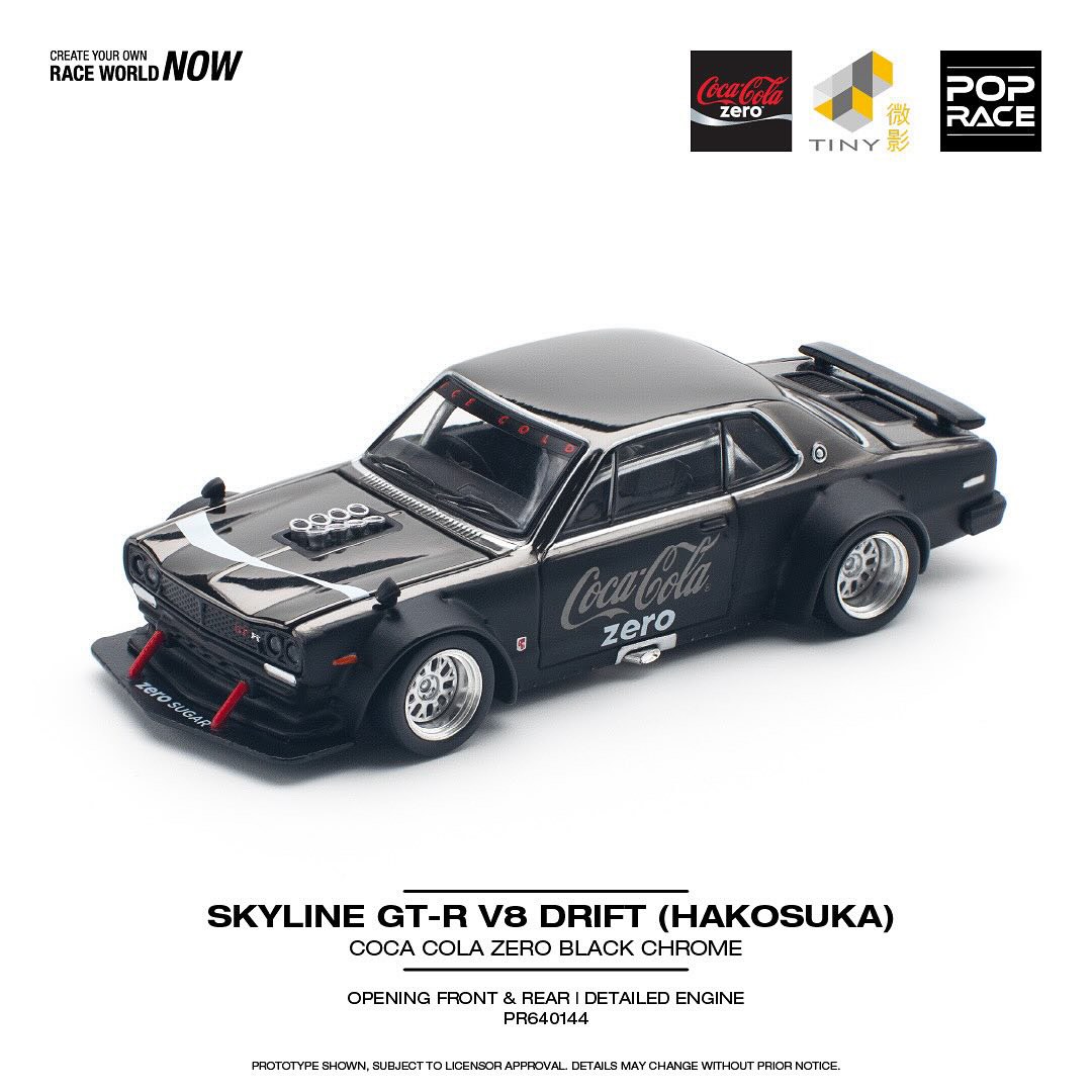 (預訂) Pop race PR640144 SKYLINE GT-R V8 DRIFT (HAKOSUKA) COCA COLA ZERO ...