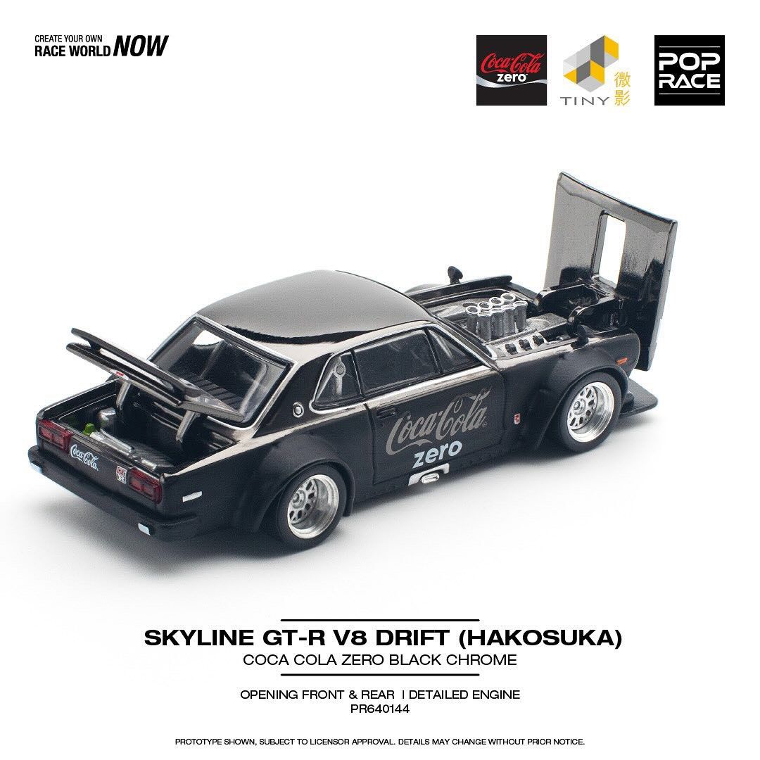 (預訂) Pop race PR640144 SKYLINE GT-R V8 DRIFT (HAKOSUKA) COCA COLA ZERO ...