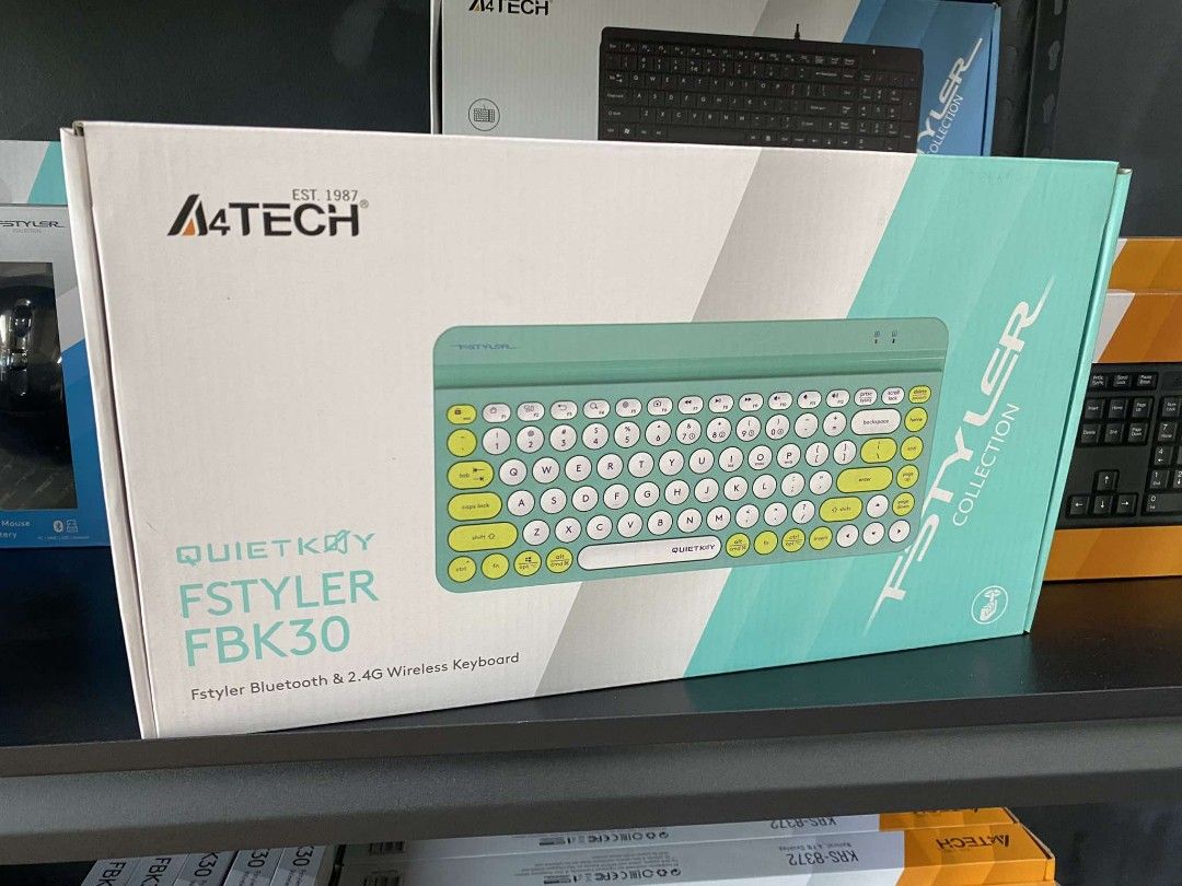 A4tech FBK30 Fstyler Bluetooth & Wireless QuietKey Silent Compact ...