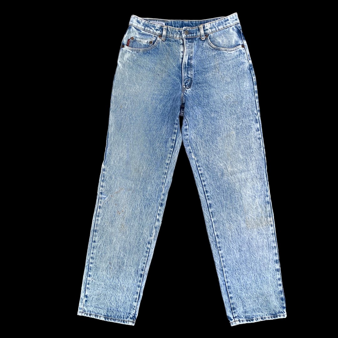 Acid Wash Big John Baggy Vintage Denim Jeans, Men's Fashion, Bottoms, Jeans on Carousell