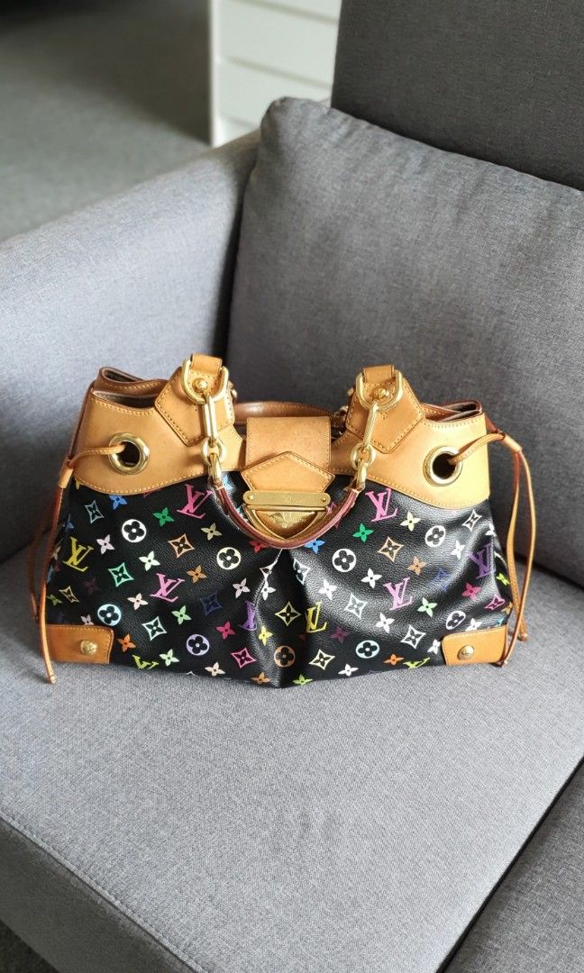 Authentic Ursula MUulti Color Black Tote Bag Year 2008, Luxury, Bags ...