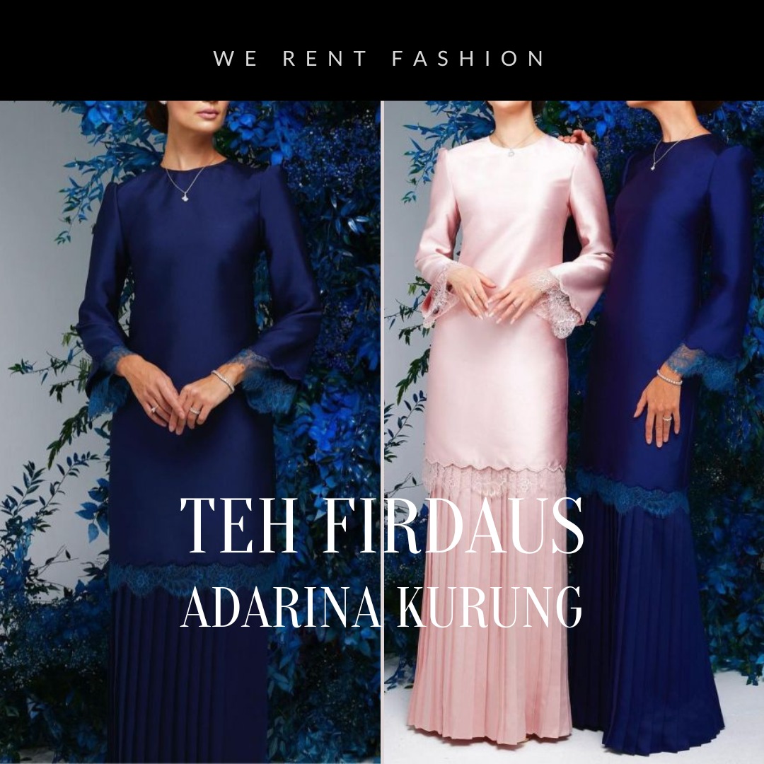 Baju Sewa Rent Teh Firdaus Adarina Kurung Navy Blue Bridesmaid ...