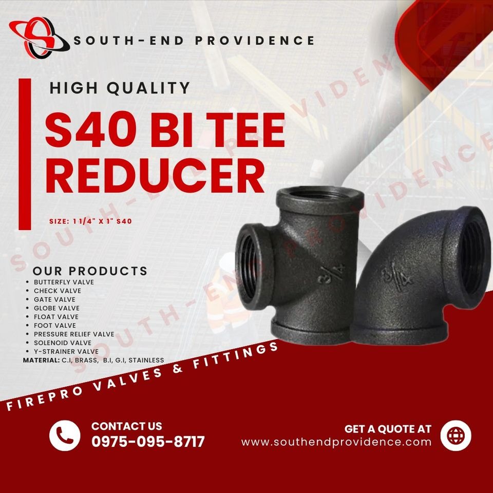 BI Tee Reducer 1 1/4" x 1" S40, Commercial & Industrial, Construction ...