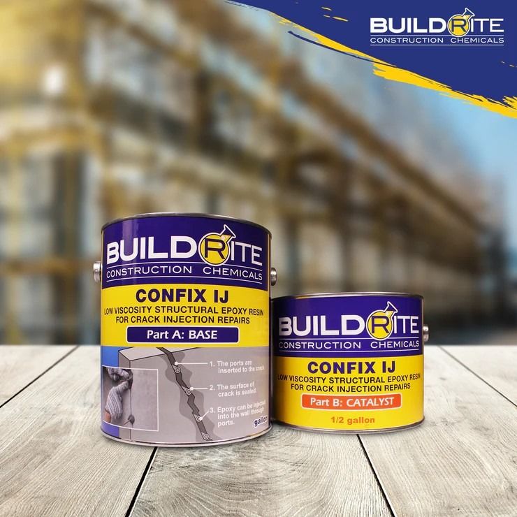 BUILDRITE CONFIX IJ LOW VISCOSITY STRUCTURAL EPOXY (450ml set or 3kg ...