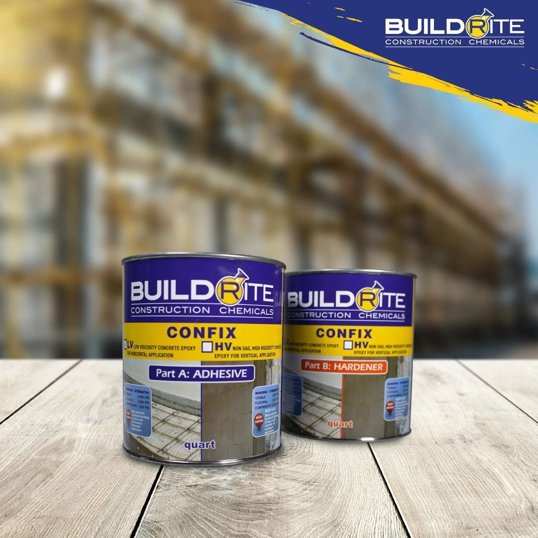BUILDRITE CONFIX LV LOW VISCOSITY CONCRETE EPOXY (Quart Set or 7kg Set), Commercial & Industrial ...
