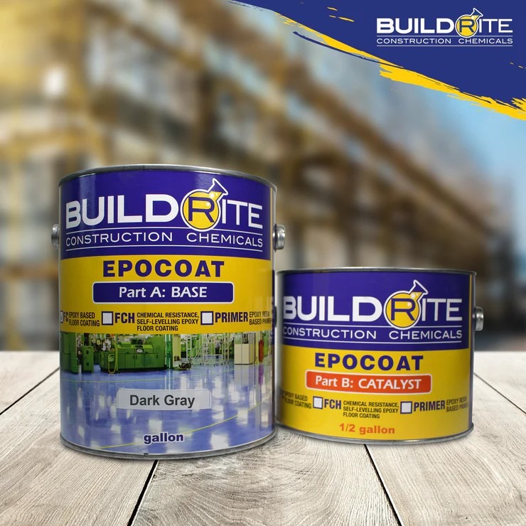 BUILDRITE EPOCOAT FC FLOOR COATING EPOXY LIGHT GRAY or DARK GRAY (3.8kg ...