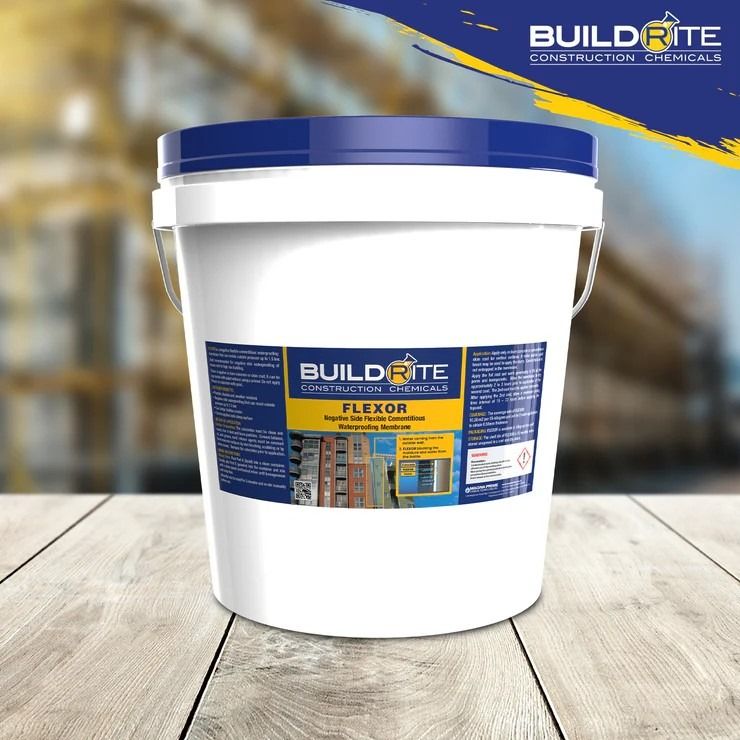 BUILDRITE FLEXOR CEMENTITIOUS WATERPROOFING MEMBRANE (5kg Gallon set or 18kg Pail set ...