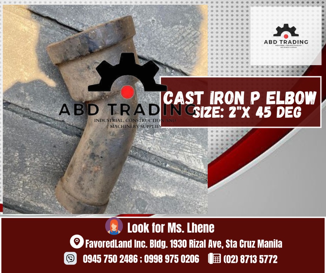CAST IRON ELBOW WITH HUB, Commercial & Industrial, Construction Tools ...
