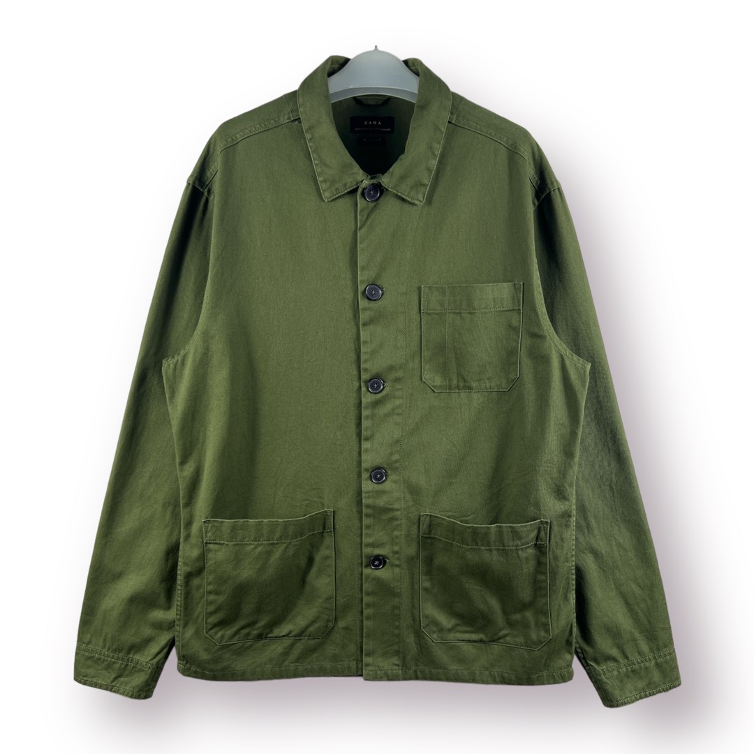 C(E19) Zara Relaxed Fit Chore jacket, Men's Fashion, Coats, Jackets and Outerwear on Carousell