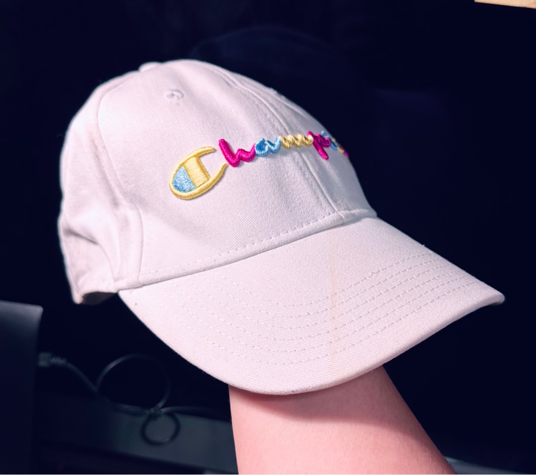 Champion, Multicolored logo, White Cap, Men's Fashion, Watches ...