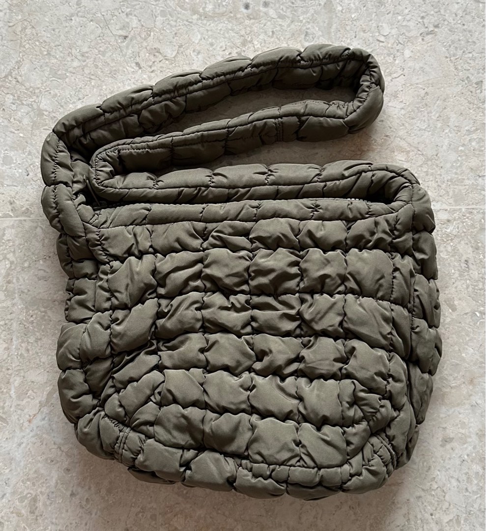 COS Quilted Messenger in Khaki Green, Women's Fashion, Bags & Wallets ...