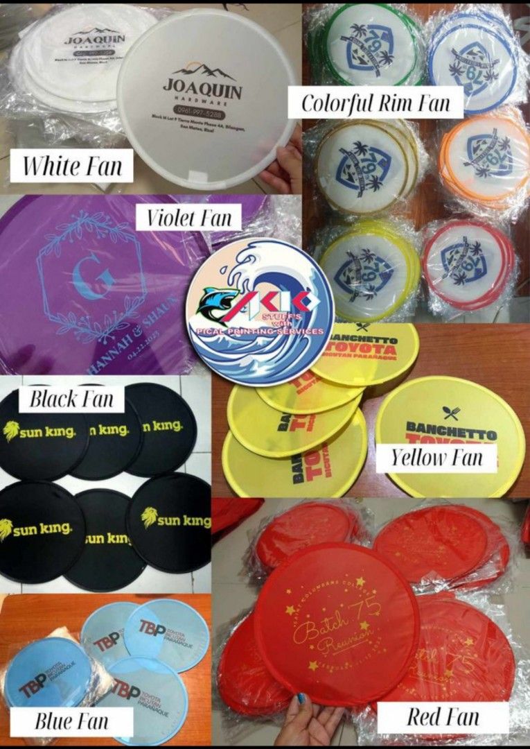 Different Colors of Foldable Fan with Print for Souvenirs and Giveaways ...