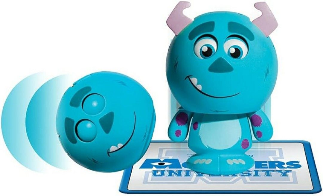 Disney Pixar Monsters Inc University Sulley Roll A Scare Pop Up Action Figure EGG Telur Original ...