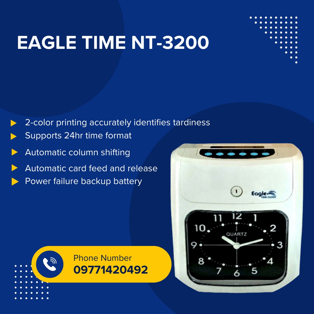 EAGLE TIME NT-3200 Time Clock, Computers & Tech, Office & Business ...