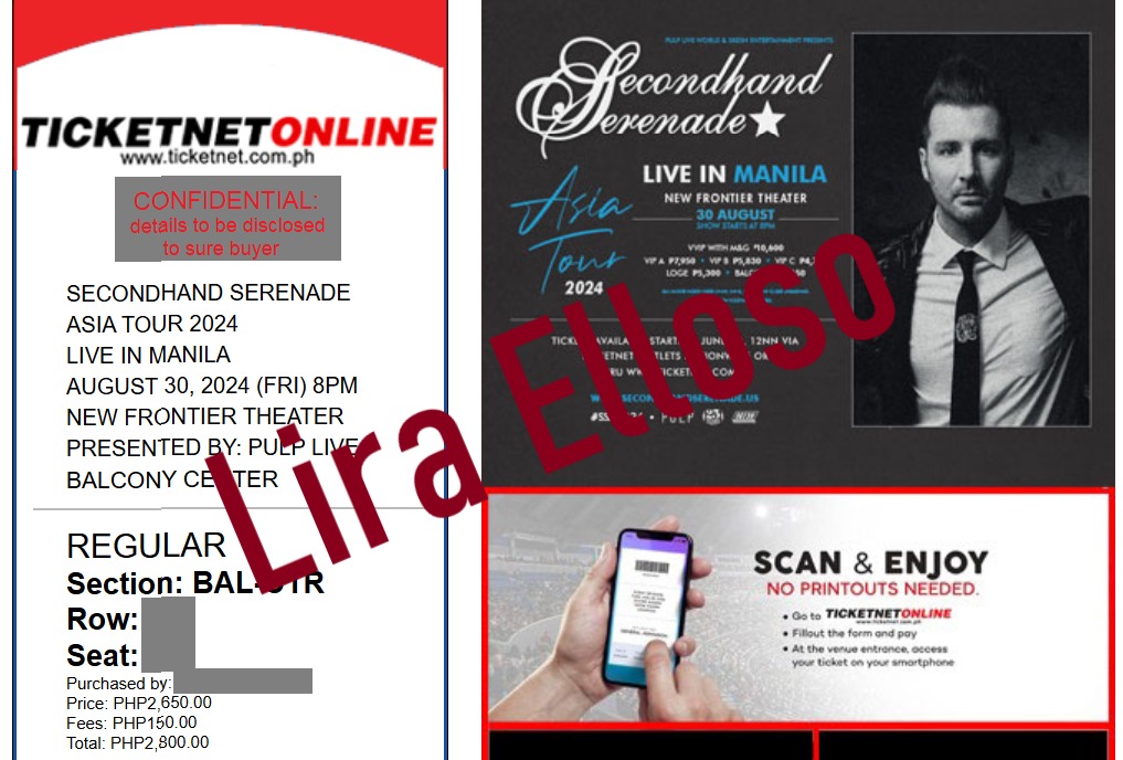 For Sale: One (1) Secondhand Serenade Asia Tour 2024 Live in Manila ...