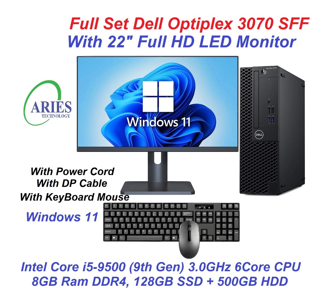 Full Set Computer with 22" Monitor intel Core i5 9th Gen only in Aries ...