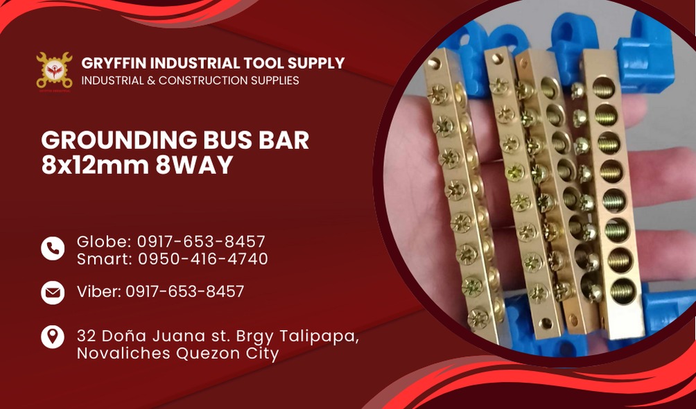 GROUNDING BUS BAR 8x12mm 8WAY, Commercial & Industrial, Industrial ...