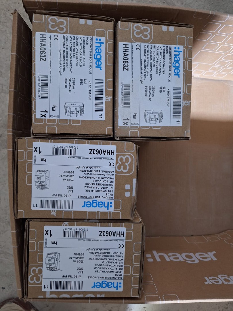 海格Hager 63A / 100A TPN MCCB 制, 家庭電器, 轉插器及插頭 - Carousell