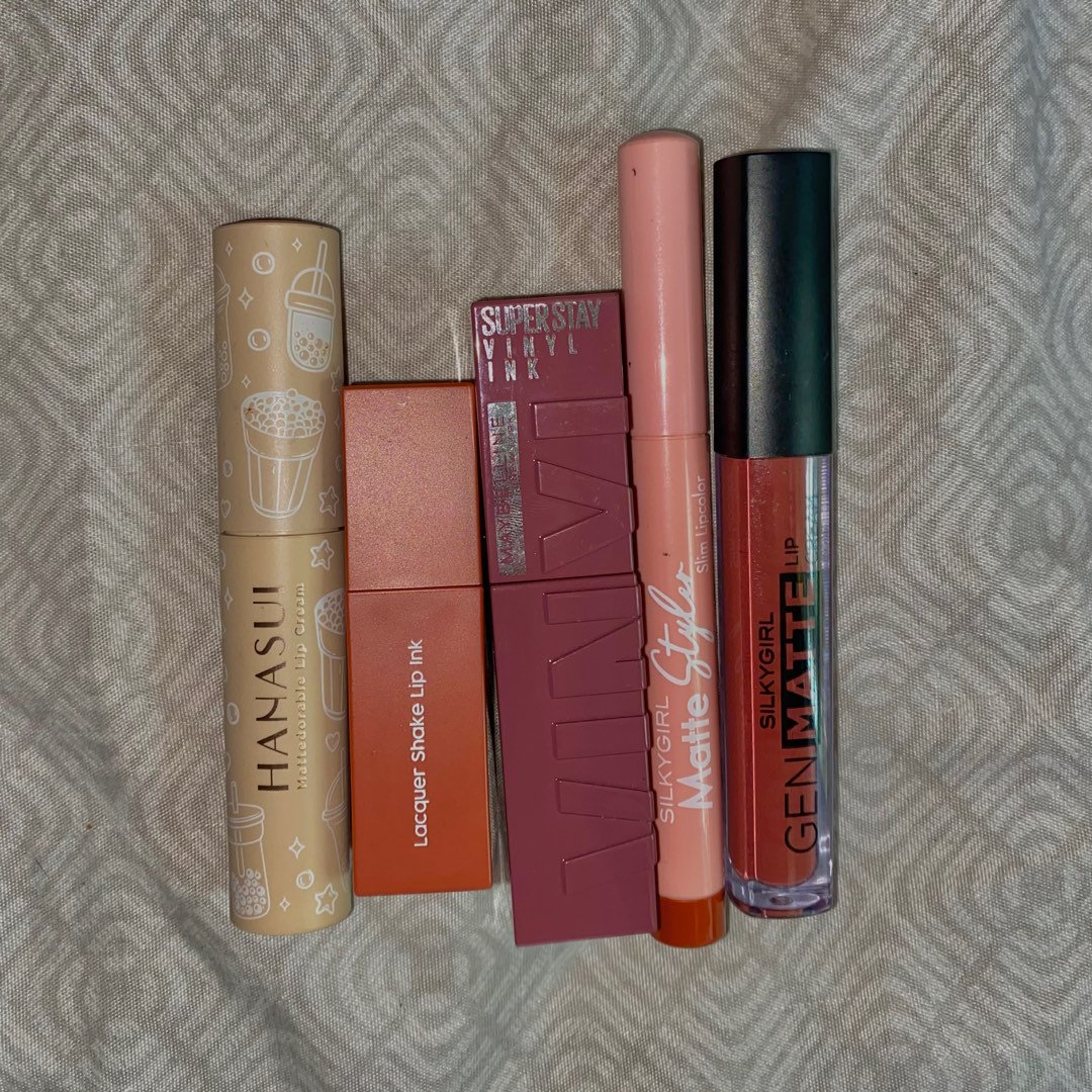 HANASUI / SEA MAKEUP LIP INK / MAYBELLINE VINY / SILKYGIRL GEN MATTE ...