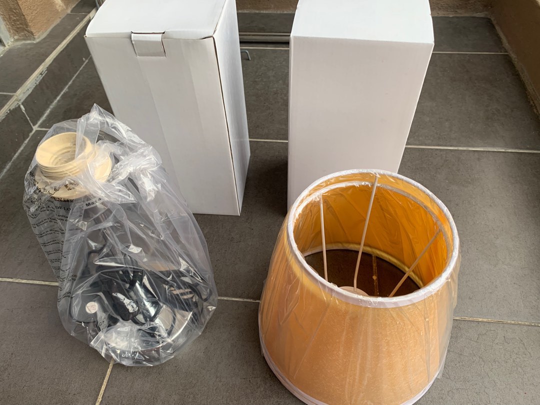 Hotel Side Table Lamp/ Lampu Sisi Meja, Furniture & Home Living ...