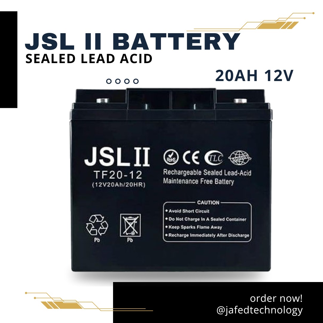 JSL II 20AH 12V Sealed Lead Acid VRLA UPS Solar Motorcycle Toy Car ...