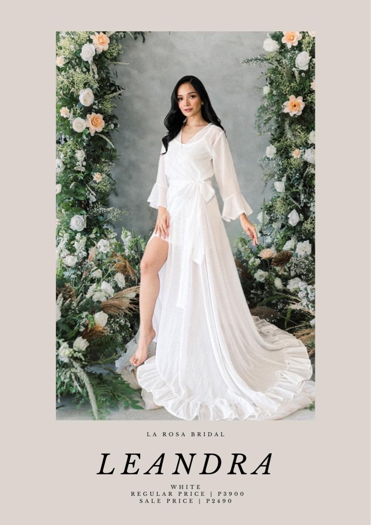 La Rosa Bridal Robe - Leandra, Women's Fashion, Dresses & Sets, Dresses on Carousell