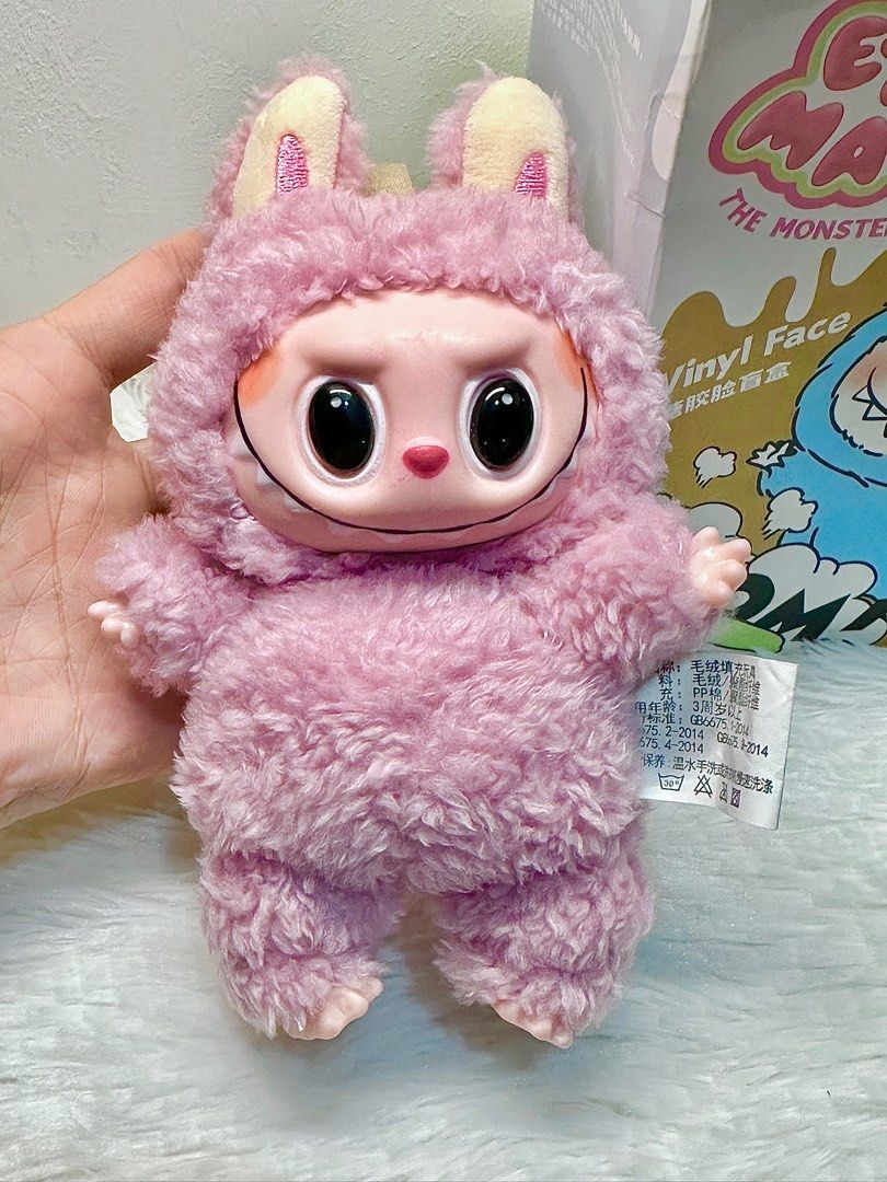 Labubu V1 macaroon Pink Lychee Berry 1:1 , Hobbies & Toys, Toys & Games ...