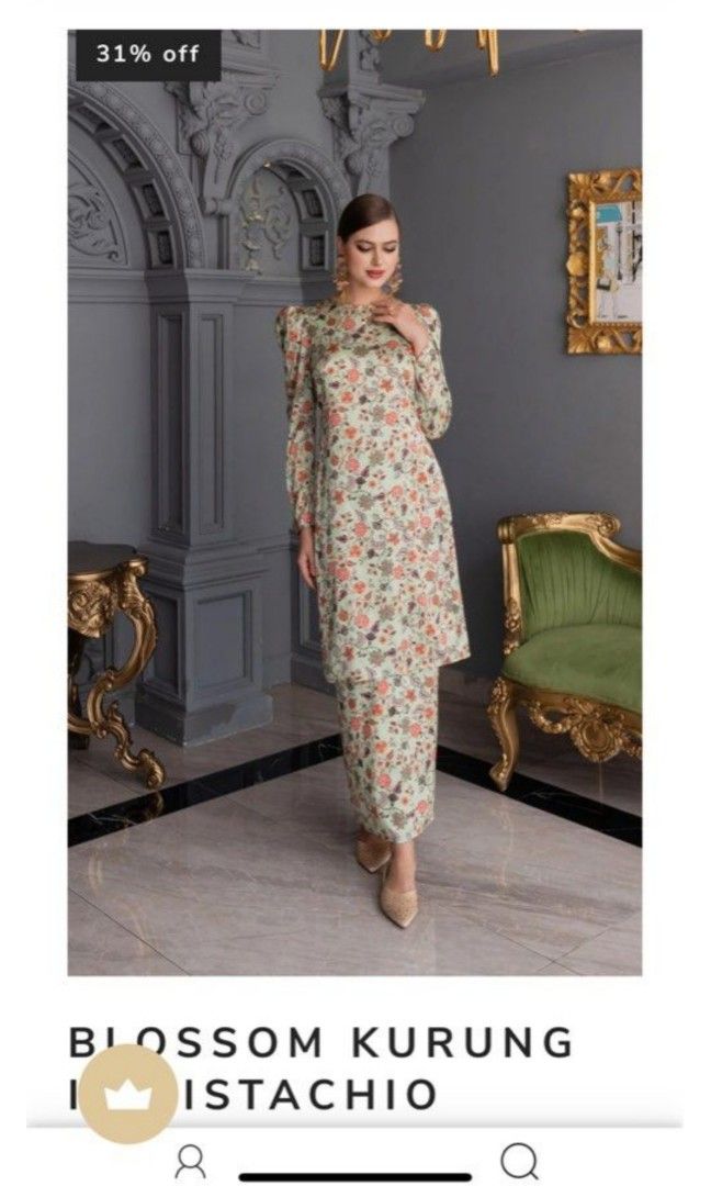 (LARNEY RAYA 2024) Blossom Kurung, Women's Fashion, Muslimah Fashion ...