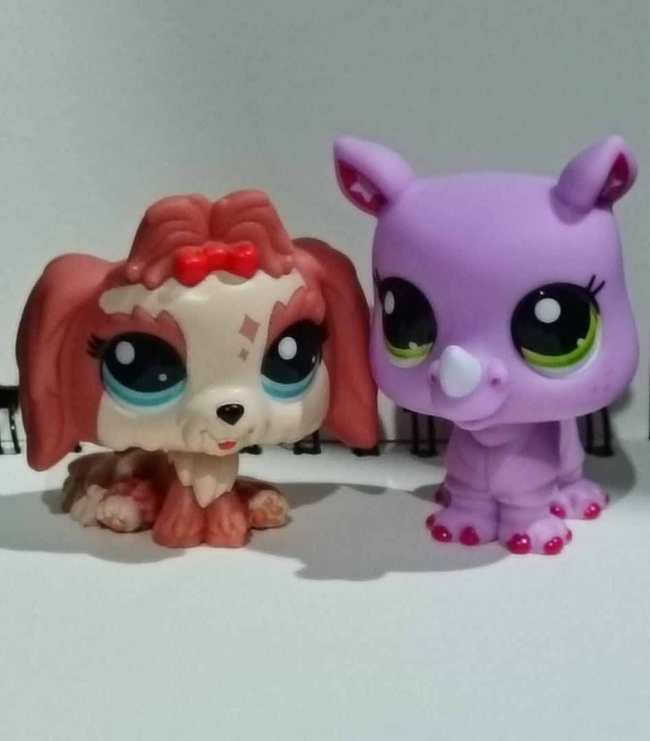 LPS Littlest Pet Shop New G7 Authentic Shih Tzu & Rhino Set, Hobbies ...