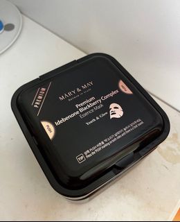 MARY & MAY Idebenone BlackBerry & Niacinamide Vit C Mask 30s, Beauty ...