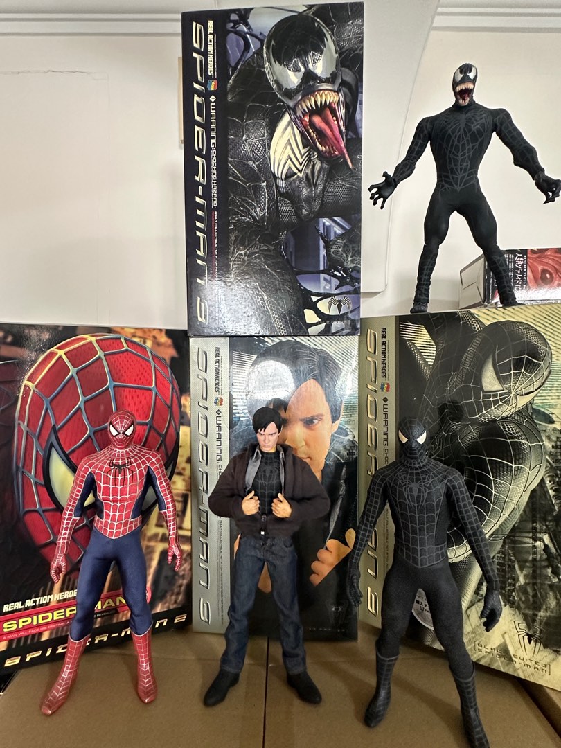 Medicom RAH Spider Man set of 4 action figures Scale 1 6 12inch 30cm