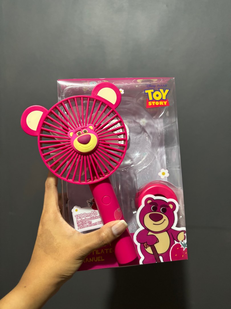MINISO x Toy Story Lotso Kipas Tangan Portable, Desain & Kerajinan ...
