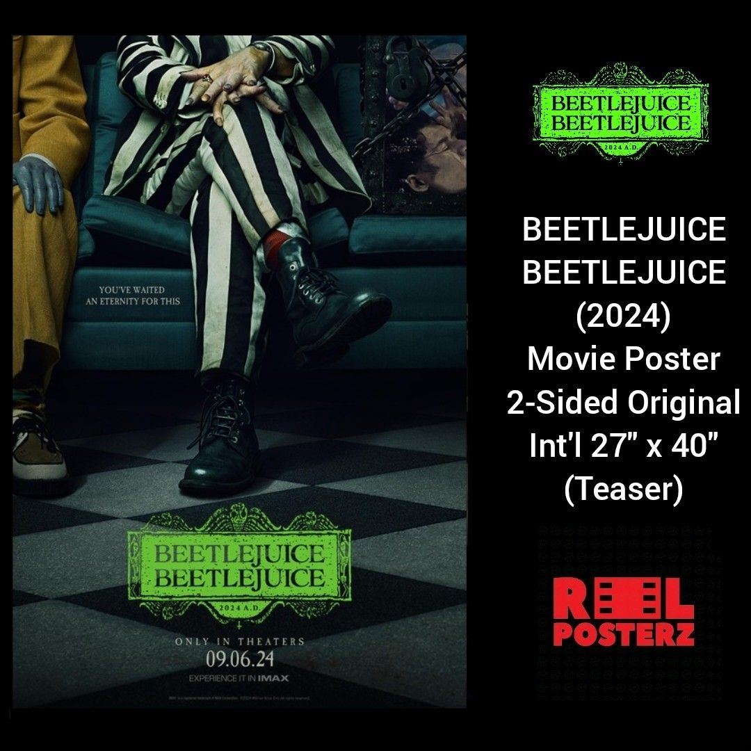 BEETLEJUICE BEETLEJUICE (2024) Movie Poster 2-Sided Original Int'l 27" x 40" (Teaser), Hobbies ...