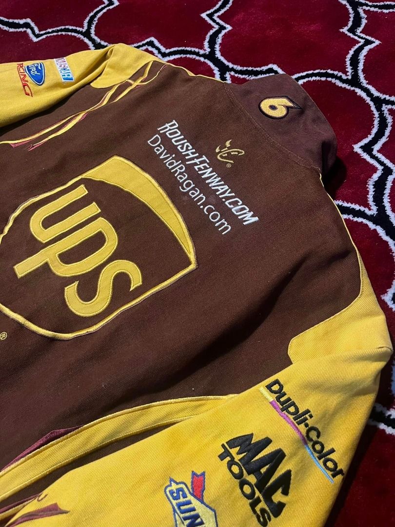 NASCAR UPS Racing Vintage Jacket ft. David Ragan #6, Men's Fashion ...