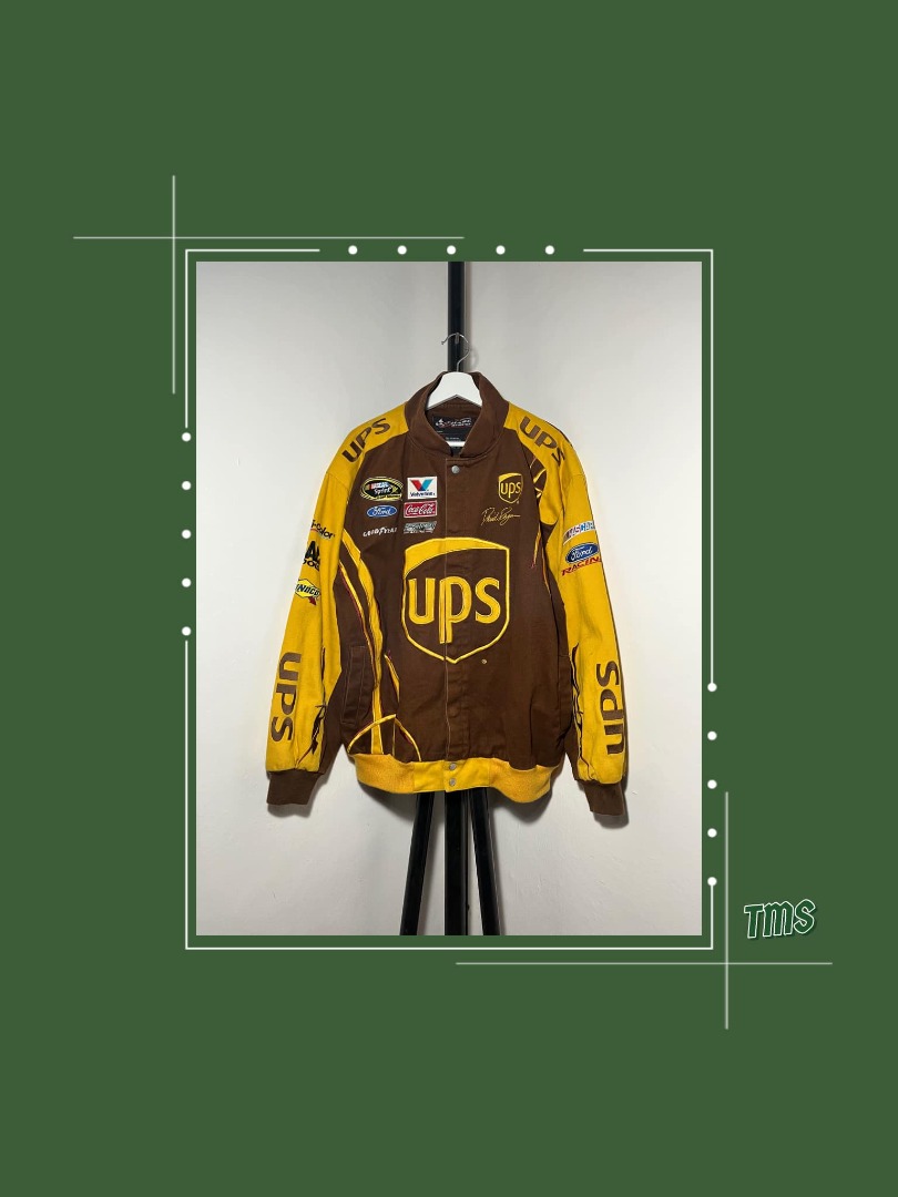 NASCAR UPS Racing Vintage Jacket ft. David Ragan #6, Men's Fashion ...