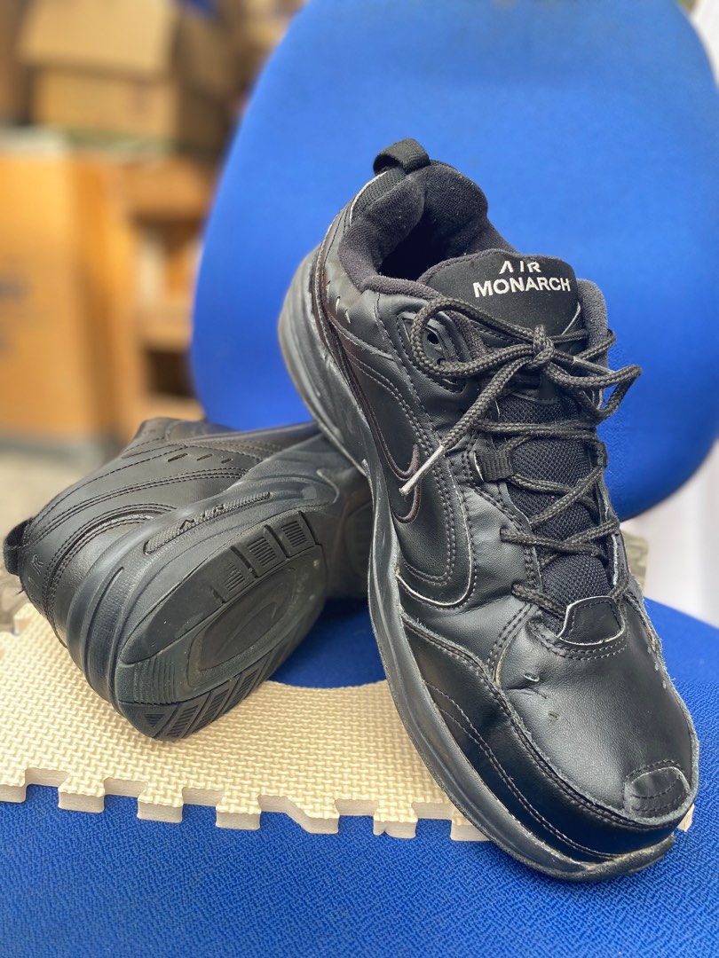 Nike AIR MONARCH IV Mens Black Lace Up Comfort Shoes [10.5], Men's ...