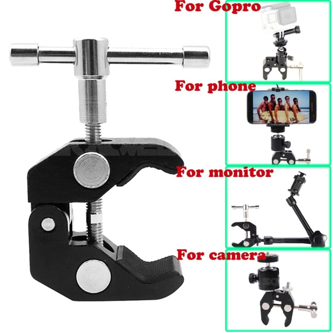 Not For Fussy Camera Rotary Handle Crab Claw Clamp Tong Pincer Magic ...
