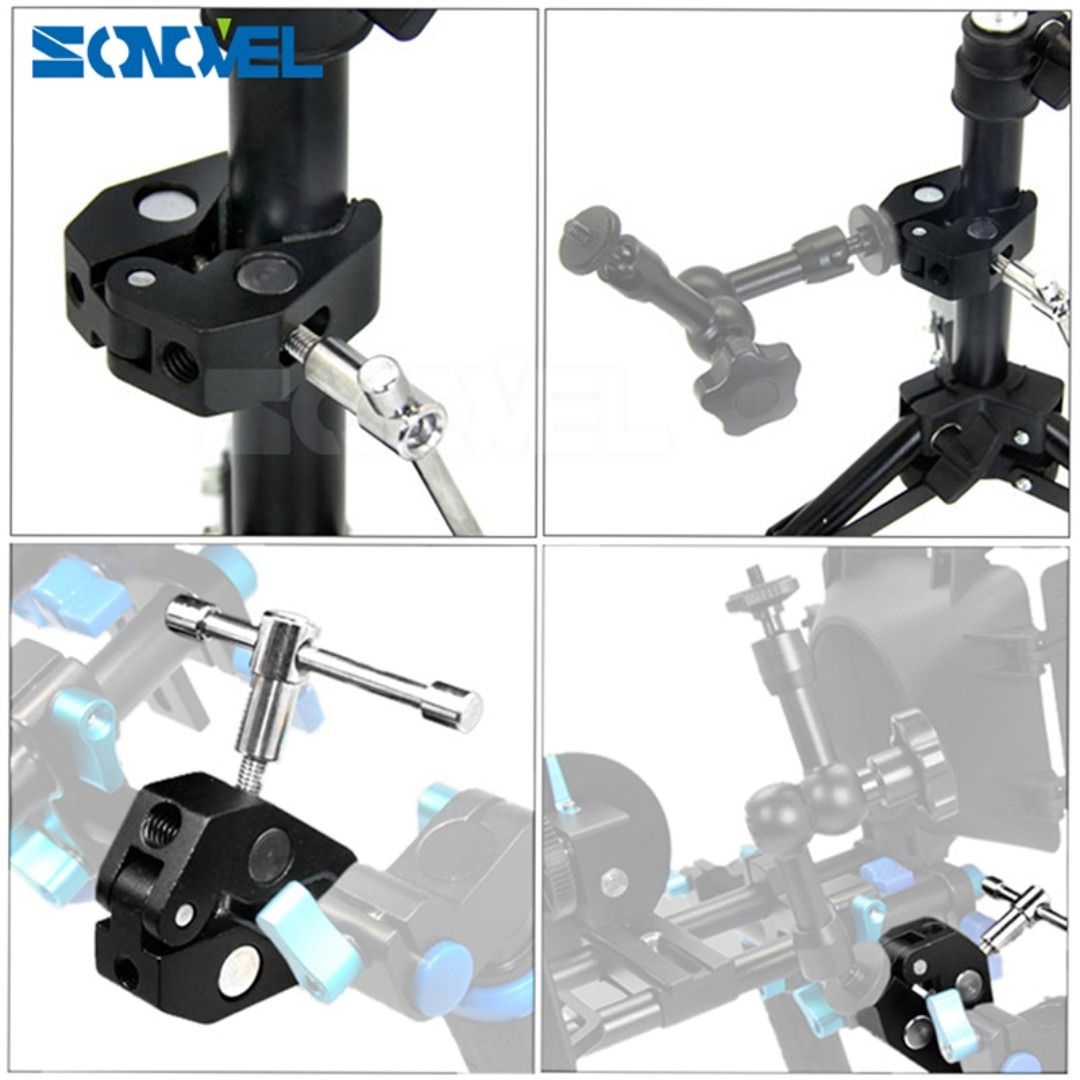 Not For Fussy Camera Rotary Handle Crab Claw Clamp Tong Pincer Magic ...