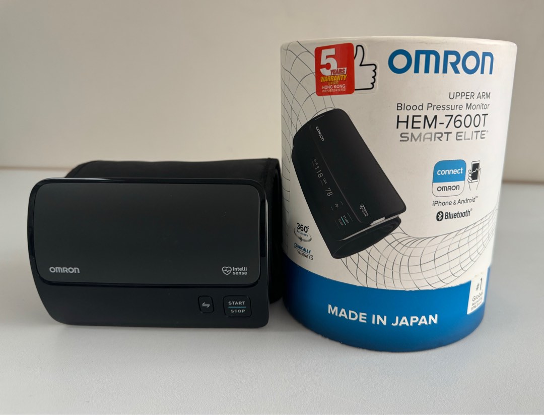 OMRON HEM-7600T Upper Arm Blood Pressure Monitor 歐姆龍智能一體式手臂血壓計 香港行貨 100 ...