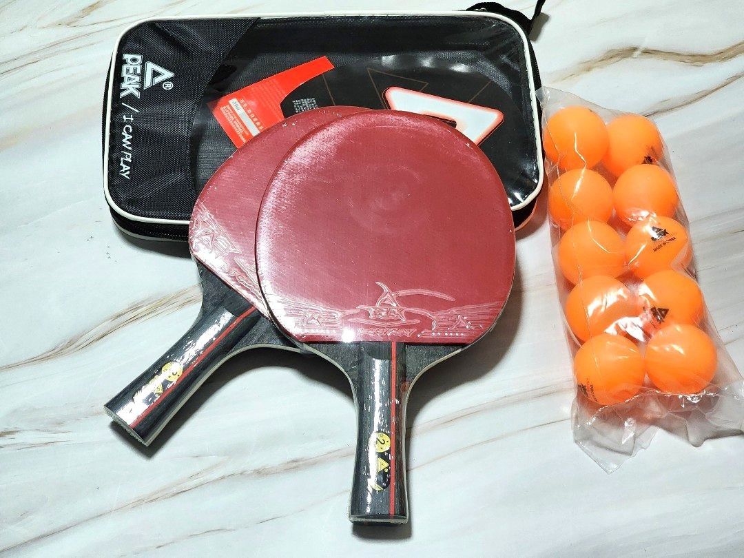 PEAK Table Tennis Racket Bat + table tennis ping pong ball + racket ...