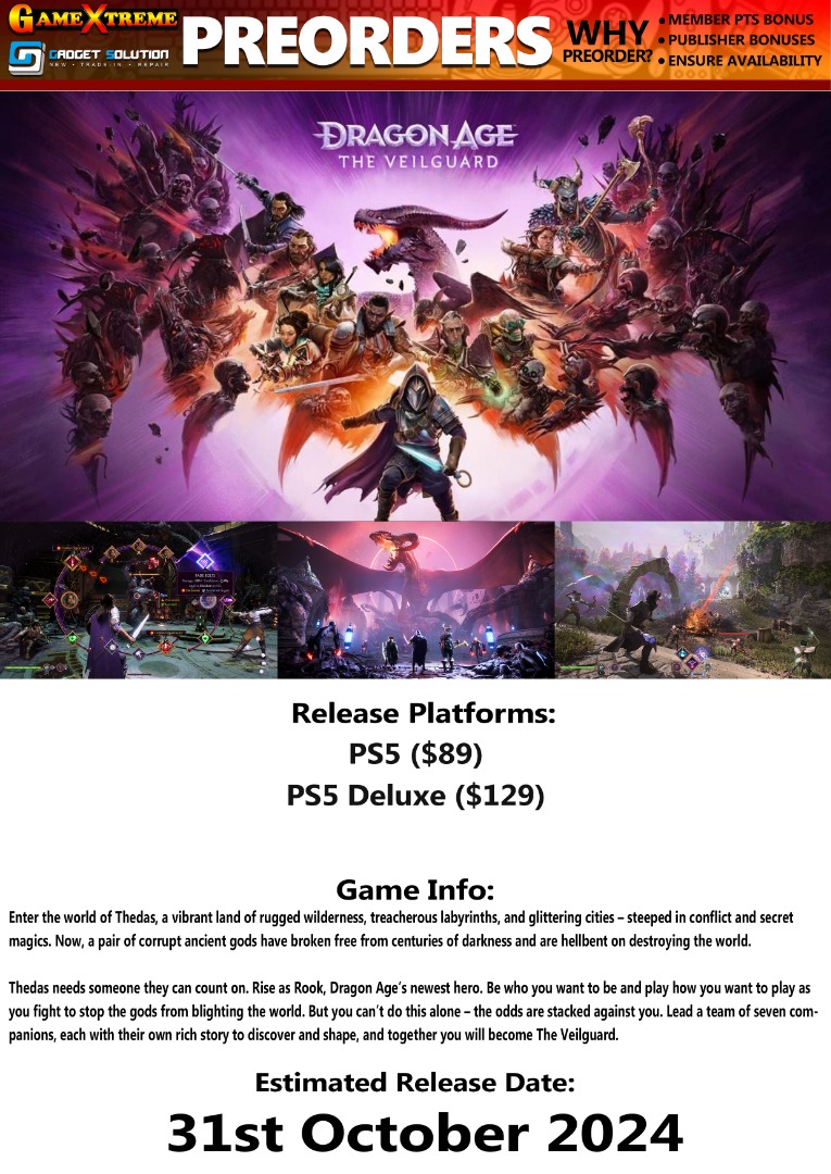PS5 Dragon Ace The Veilguard (preorder), Video Gaming, Video Games ...